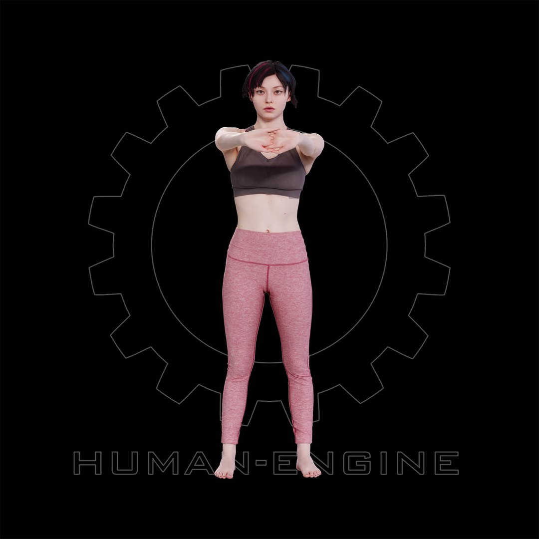 Female Scan - Amy Stretching Pose 46 3D Model - TurboSquid 2149832