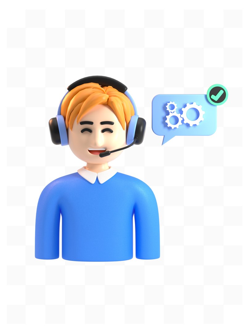 3D C4d Customer Support 3D Character Model - TurboSquid 2040165