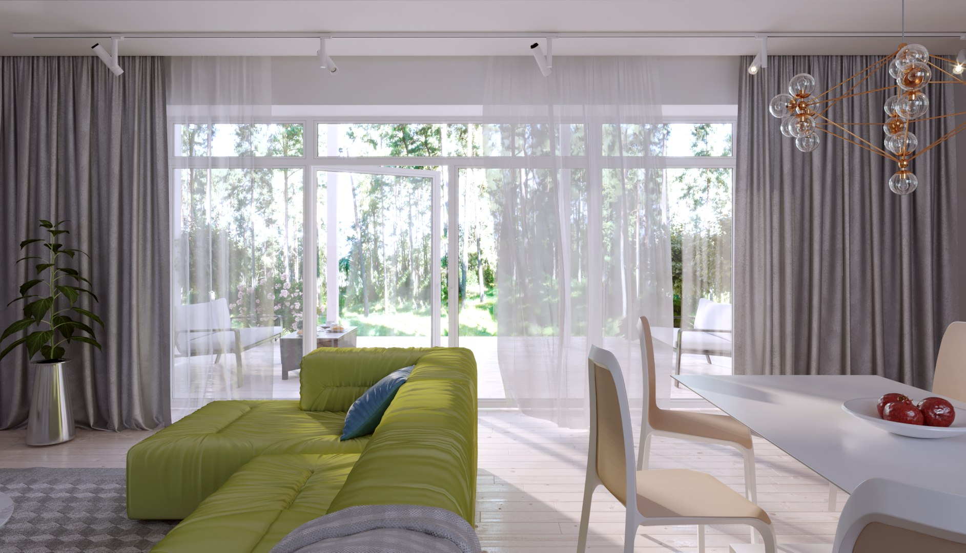 Contemporary Studio Living Room Interior Design 3D - TurboSquid 1820729