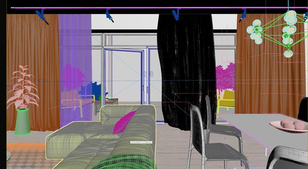 Contemporary studio living room interior design 3D - TurboSquid 1820729