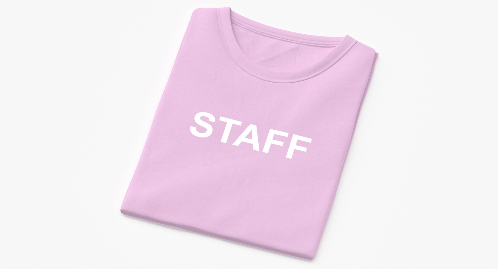 Female Crew Neck Folded Pink Staff 01 3D model - TurboSquid 1762618