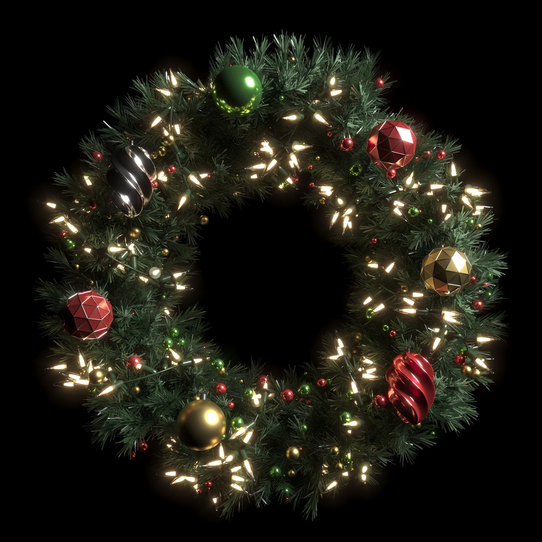 Christmas Wreath 3D - TurboSquid 1659059