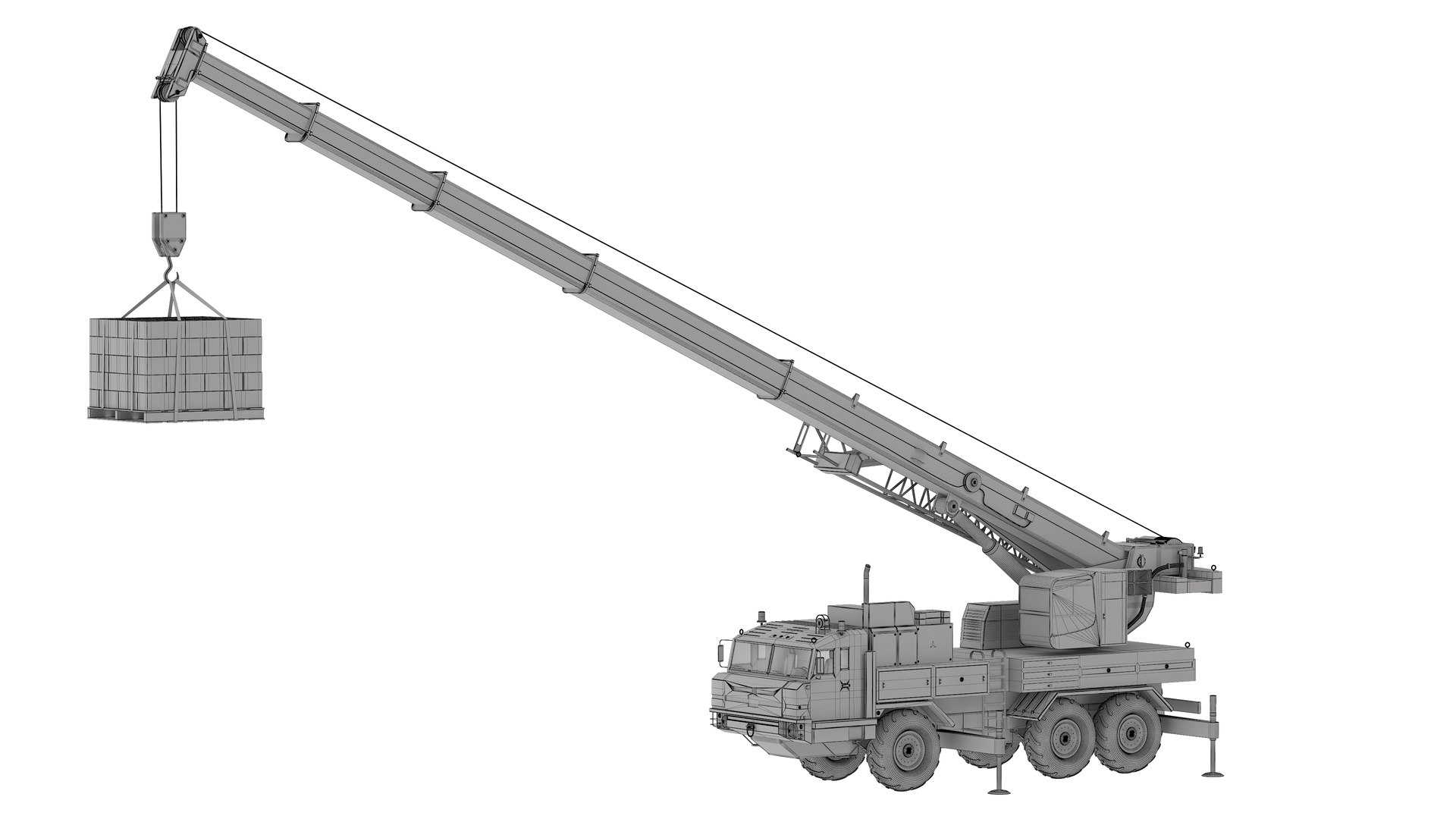 Compact Mobile Crane With Load 3D Model - TurboSquid 2258860