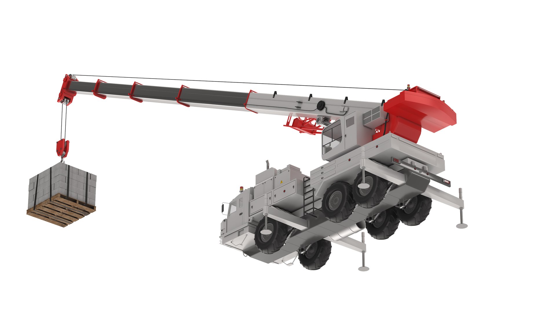 Compact Mobile Crane With Load 3D Model - TurboSquid 2258860