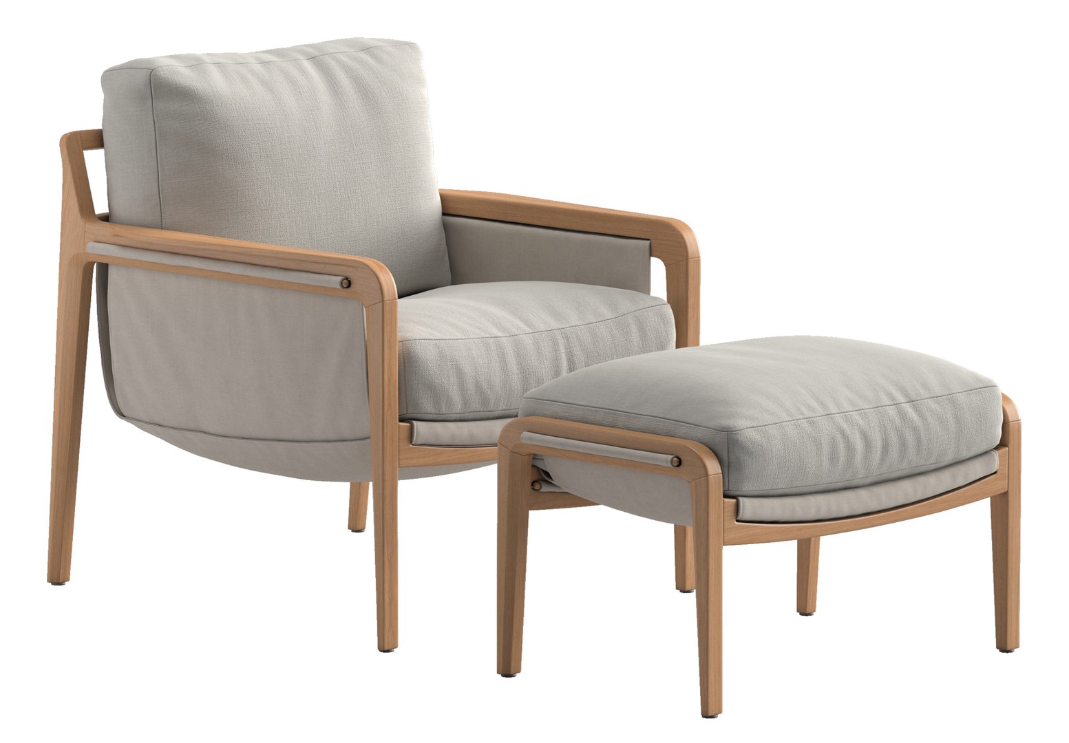 3D Alice Lounge and Ottoman - TurboSquid 2167981
