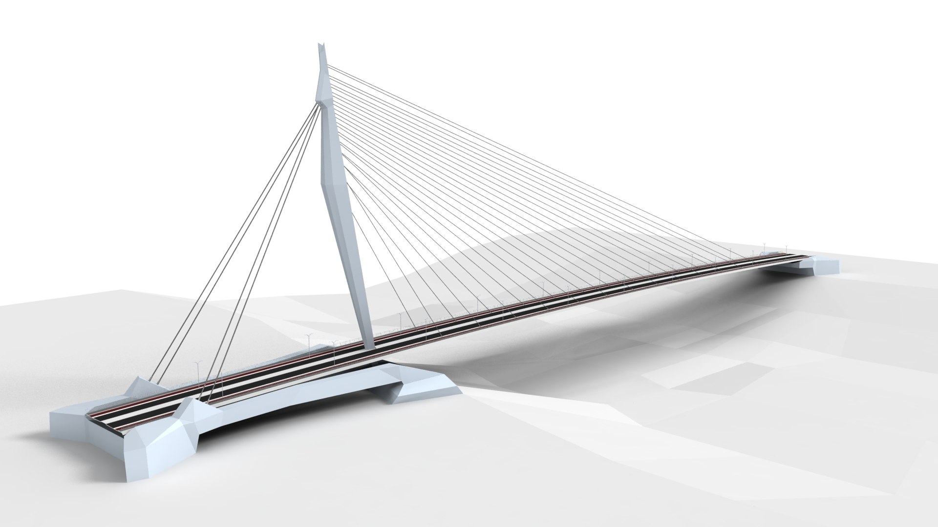 3D Pylon Bridge - TurboSquid 1326580