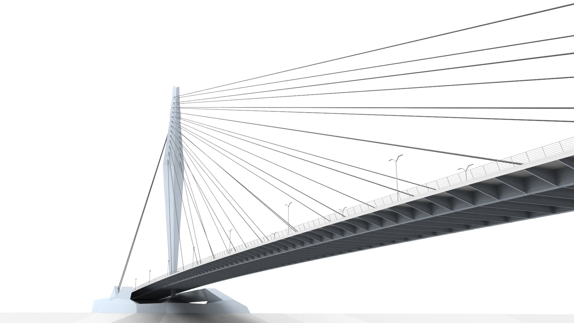 3D Pylon Bridge - TurboSquid 1326580