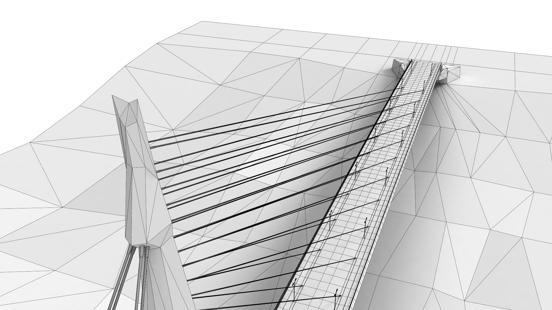 3D Pylon Bridge - TurboSquid 1326580