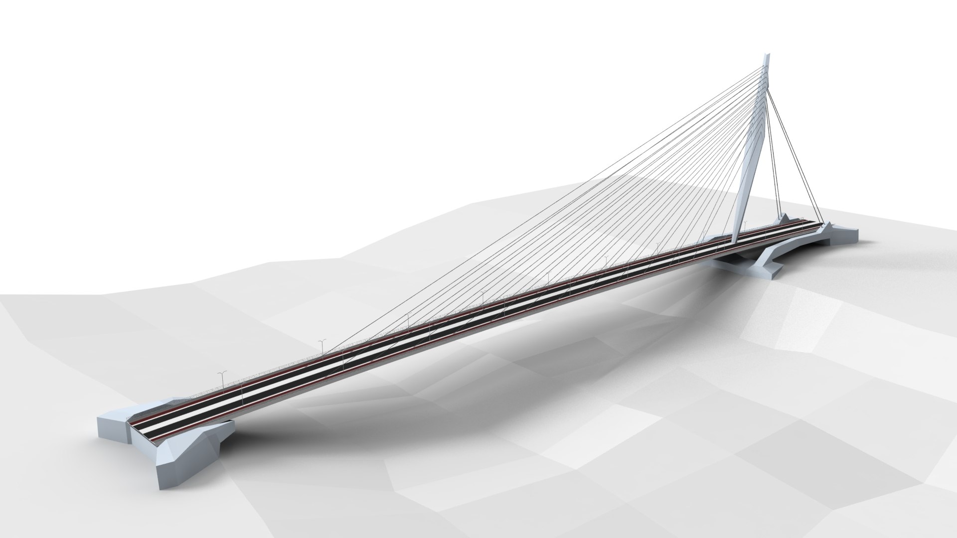 3D Pylon Bridge - TurboSquid 1326580