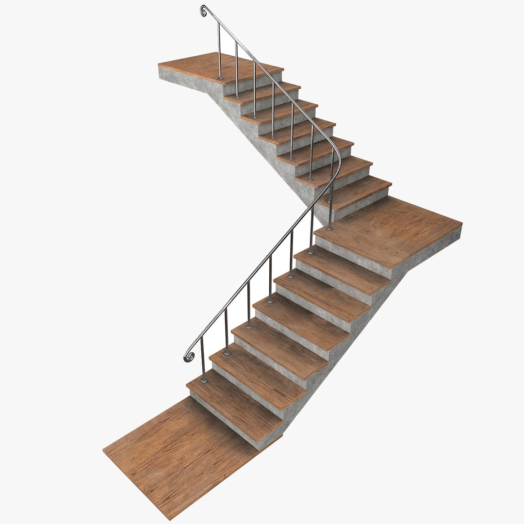 3 staircase models model - TurboSquid 1956820