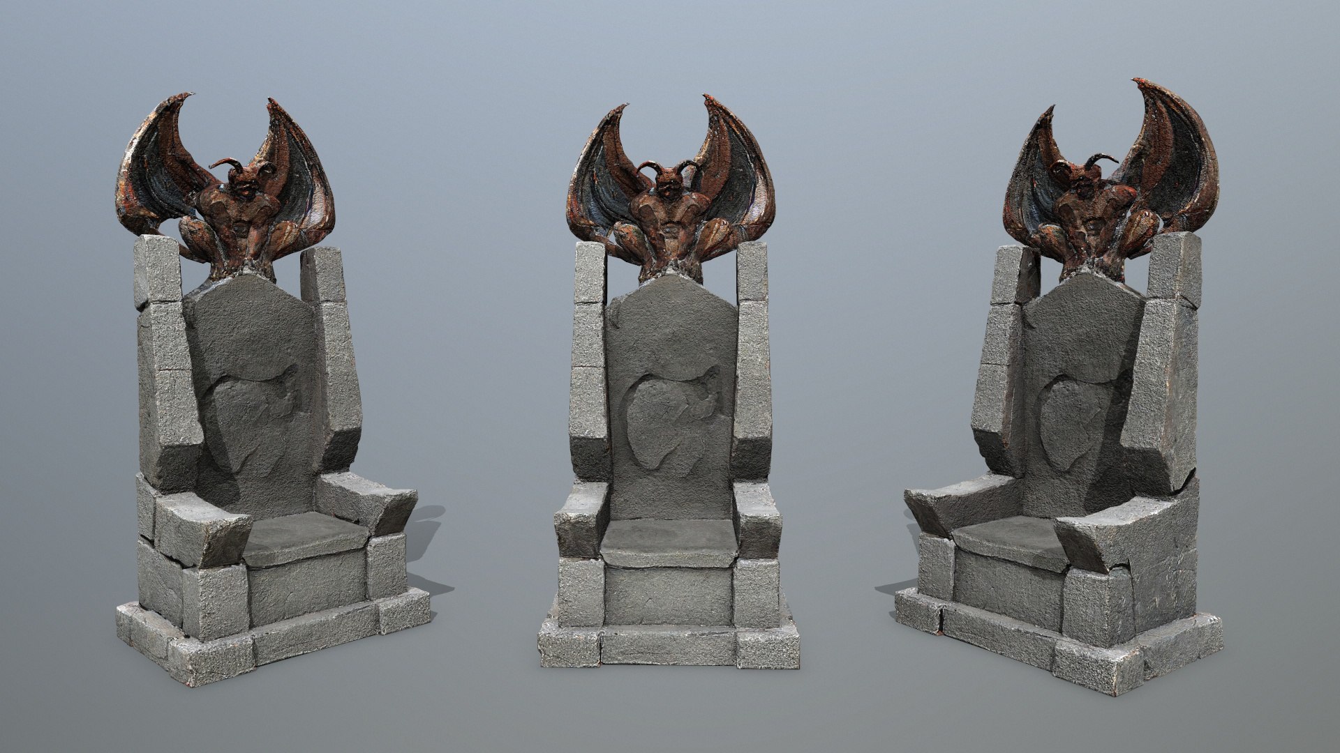 Devil Stone Throne 3D Model - TurboSquid 2262980