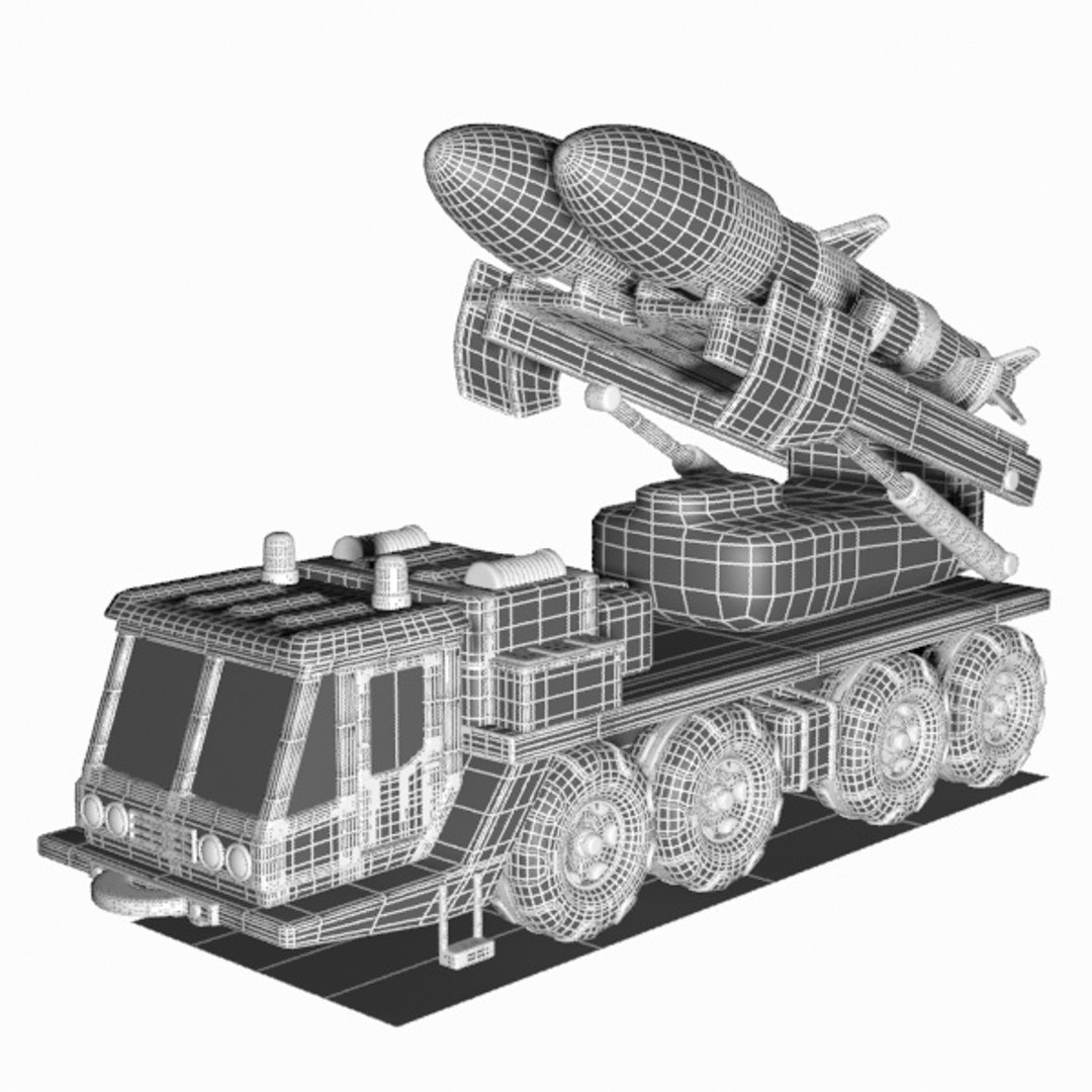 3d Cartoon Missile Vehicle