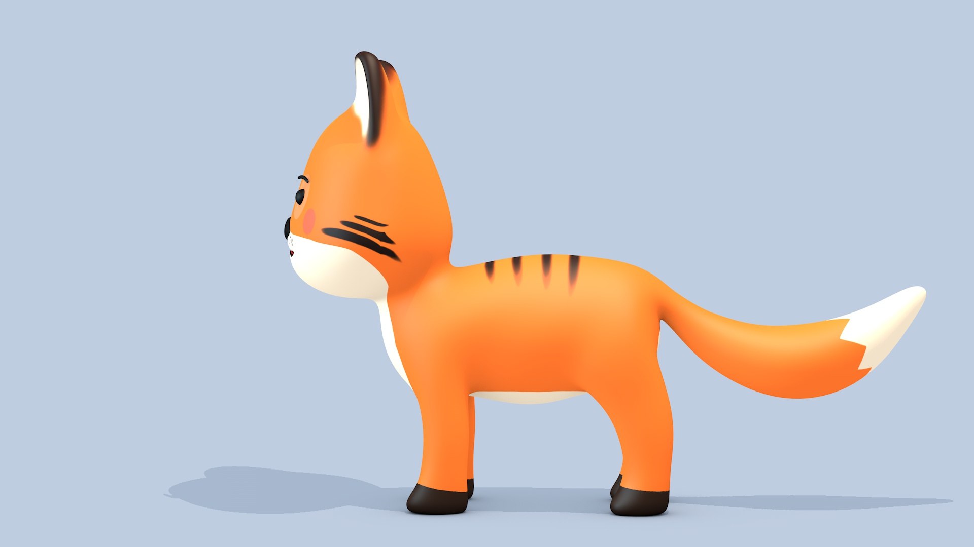 3D Cartoon Fox - TurboSquid 2090978