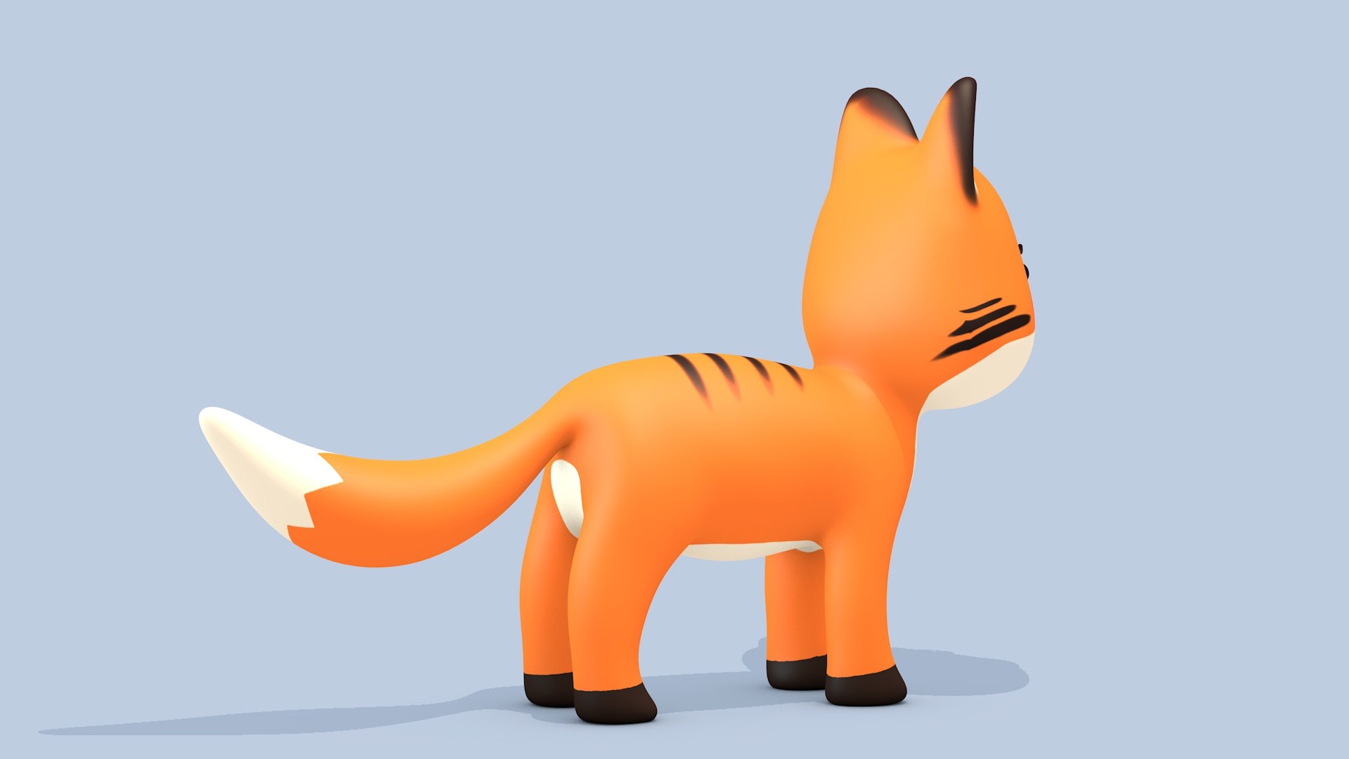 3D Cartoon Fox - TurboSquid 2090978