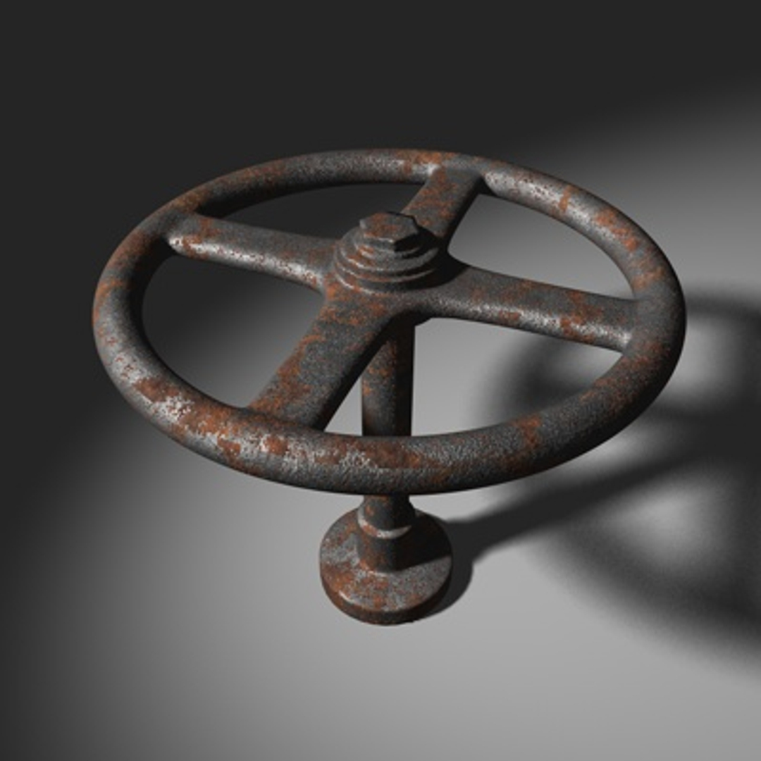 3d hand wheel valve