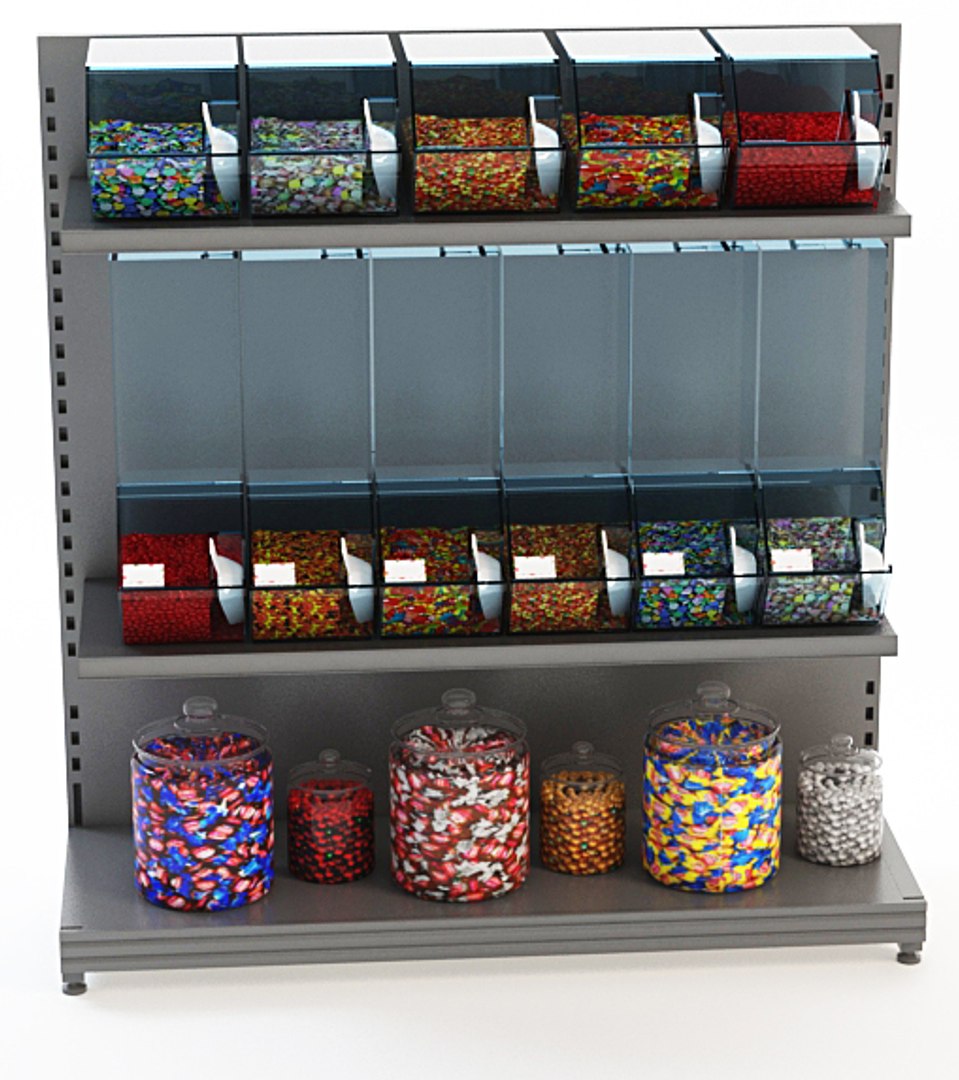Candy Display Retail Store Obj