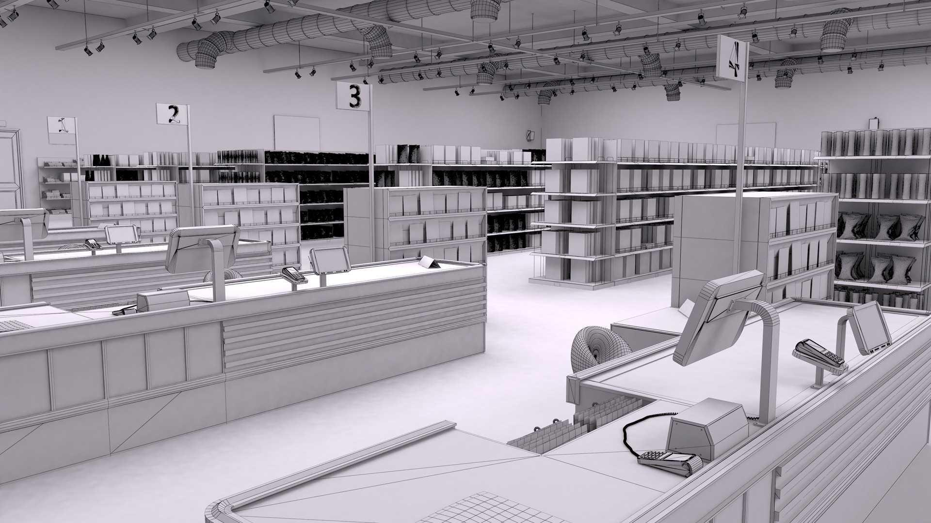 3D supermarket shop - TurboSquid 1428986