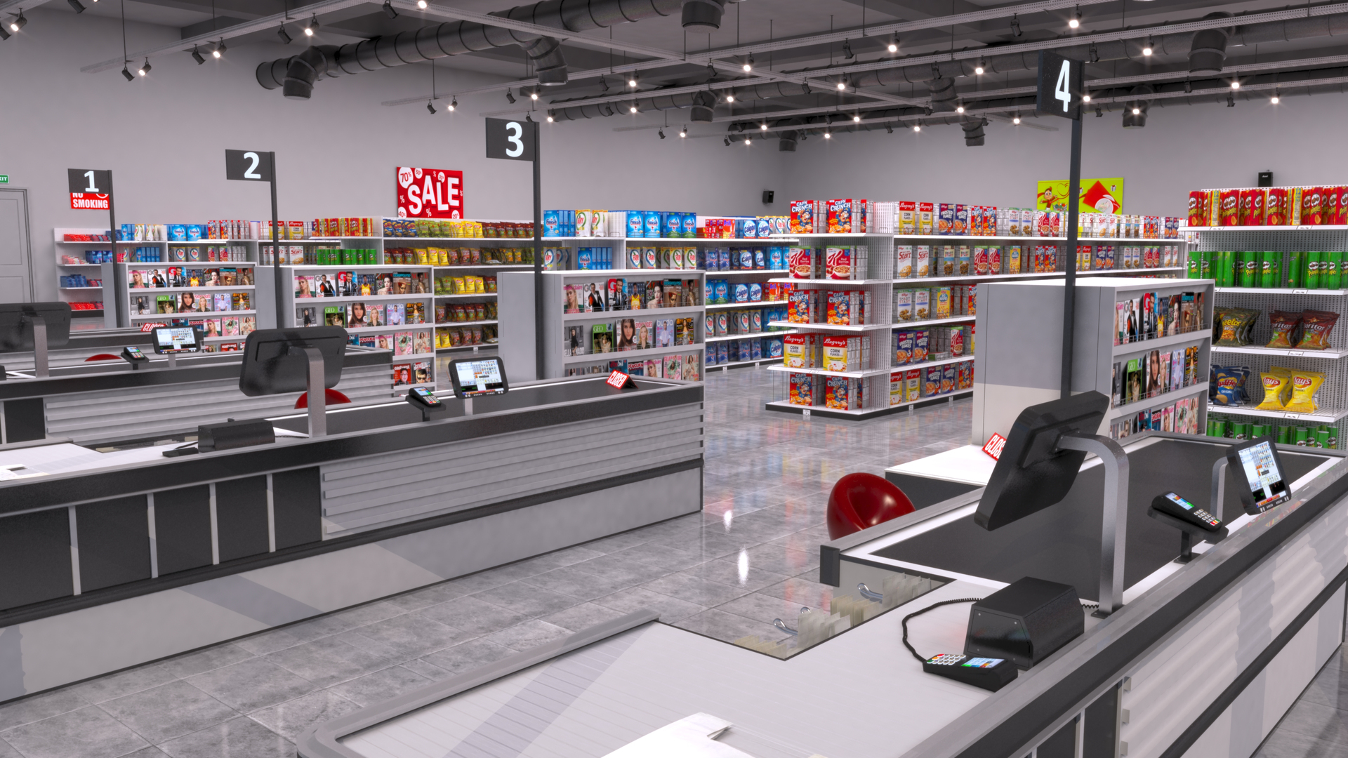 3D supermarket shop - TurboSquid 1428986