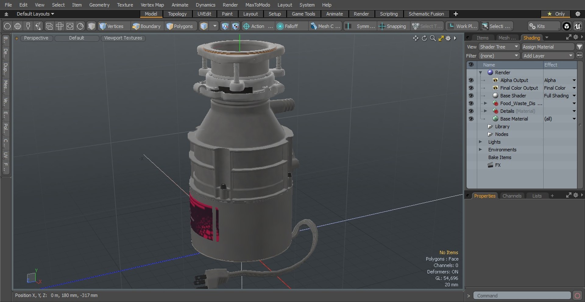 3D Food Waste Disposer - TurboSquid 2017688