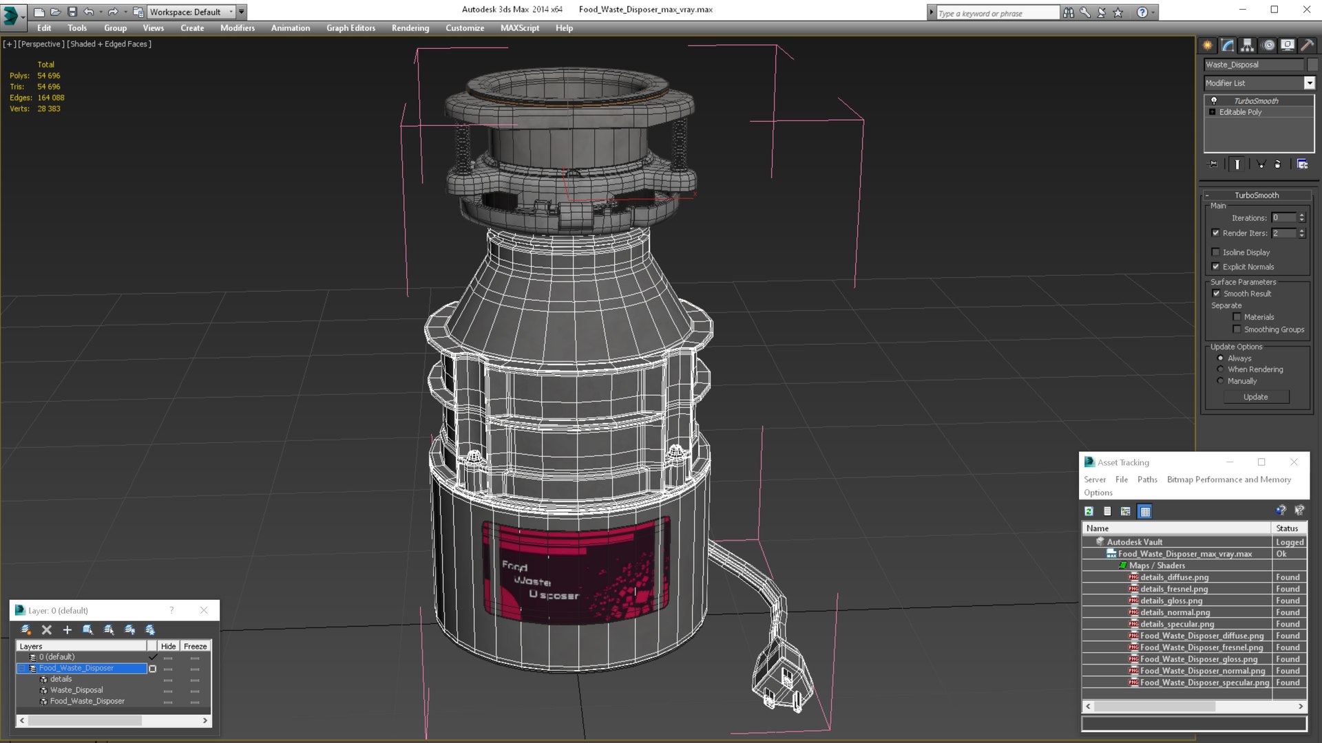 3D Food Waste Disposer - TurboSquid 2017688