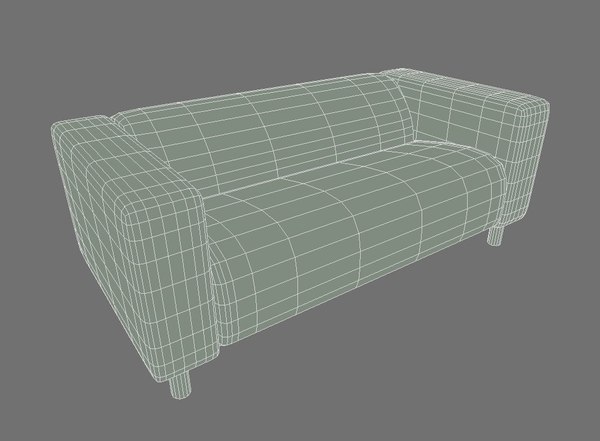 3d model red sofa