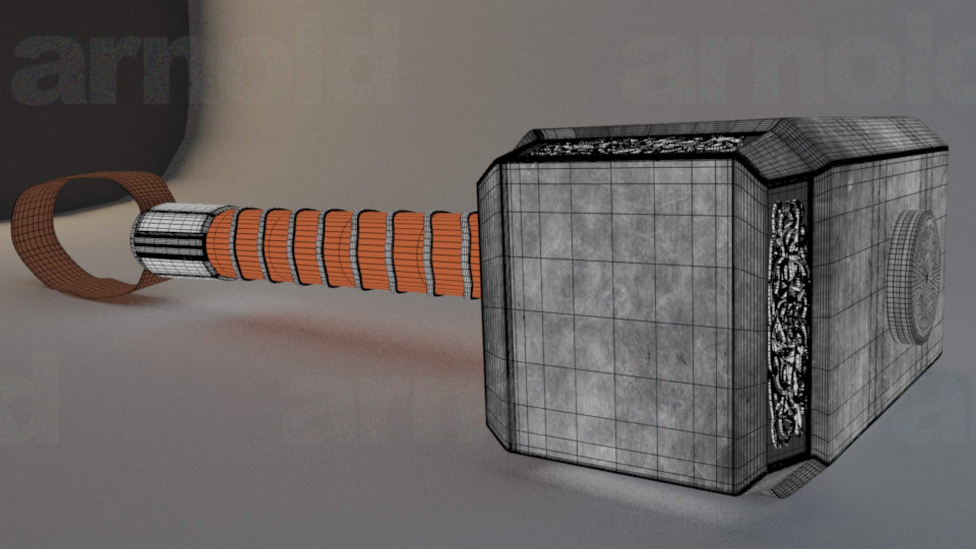 Replica Hammer Thor 3d Model