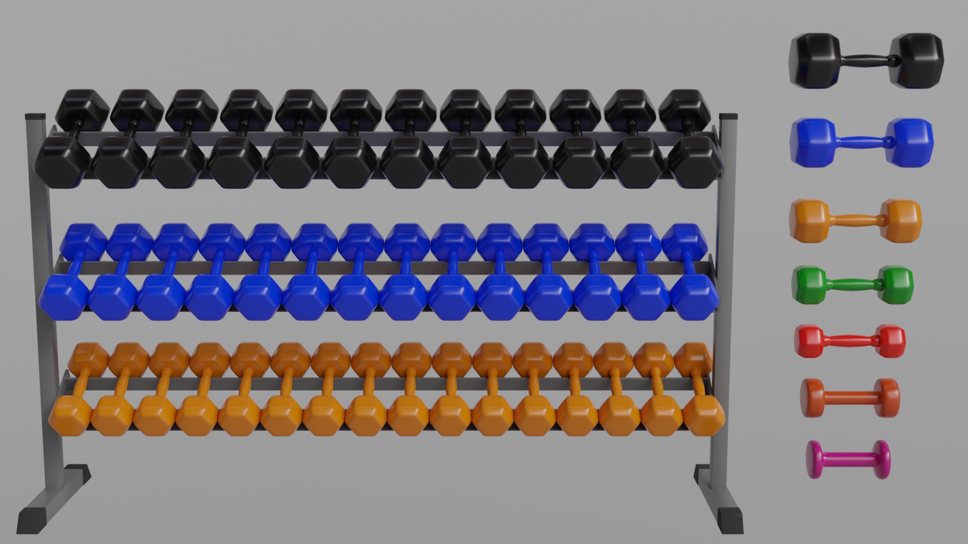 3D GYM Equipment Collection Model - TurboSquid 2325096