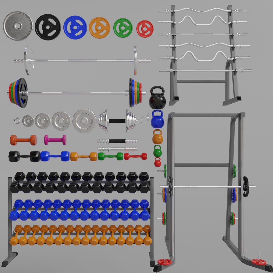 3D GYM Equipment Collection Model - TurboSquid 2325096