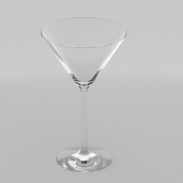 3d martini glass model
