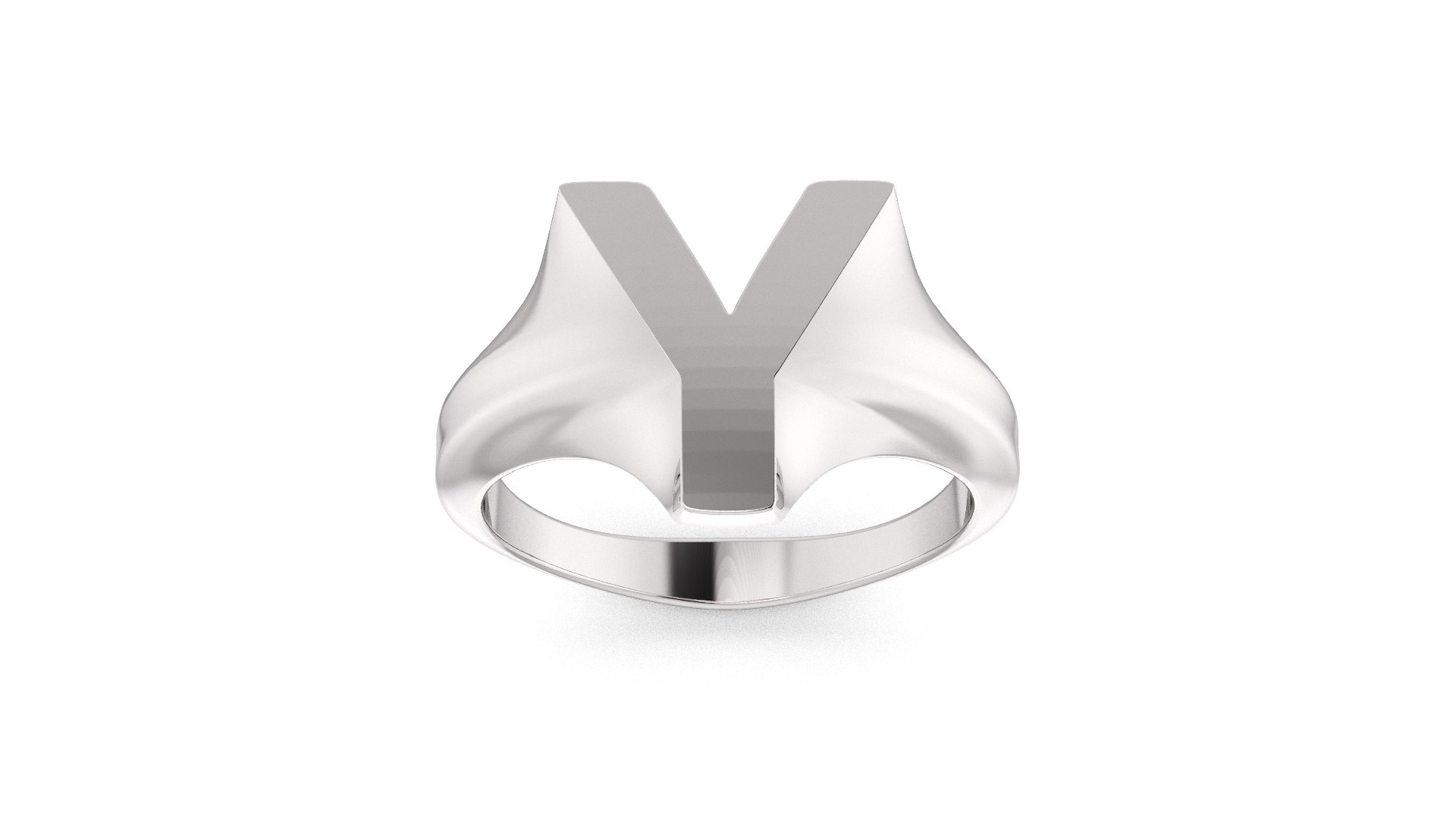 Alphabet Signet Ring Y 3D - TurboSquid 2088795