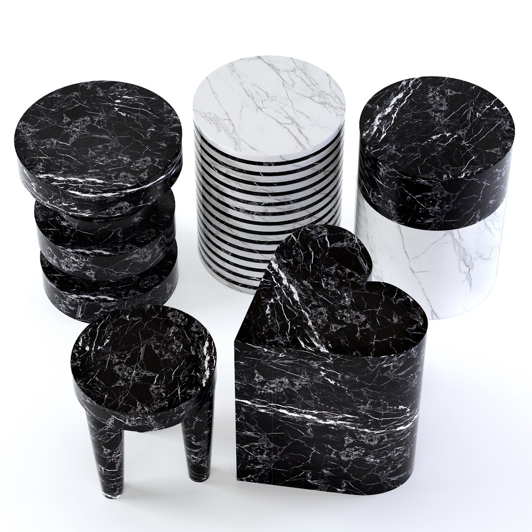 Stool marble 3D model - TurboSquid 1370950