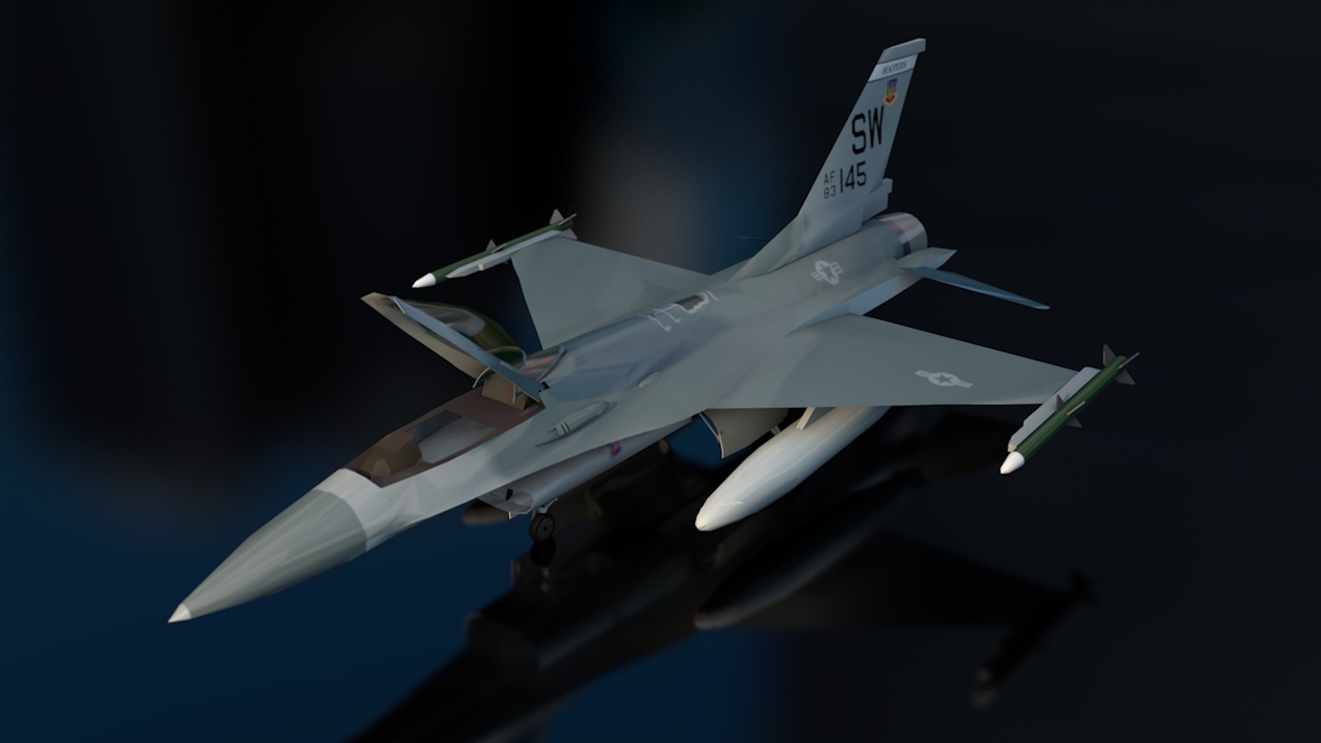 F-16c Fighting Falcon Aircraft 3D Model - TurboSquid 1491998