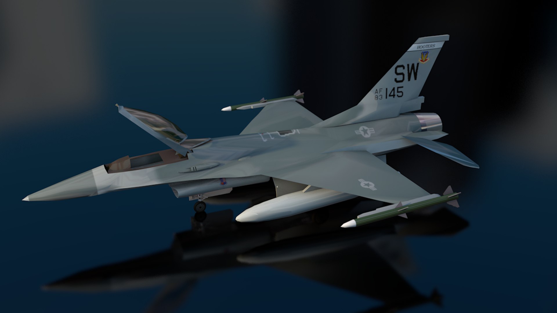 F-16c Fighting Falcon Aircraft 3D Model - TurboSquid 1491998