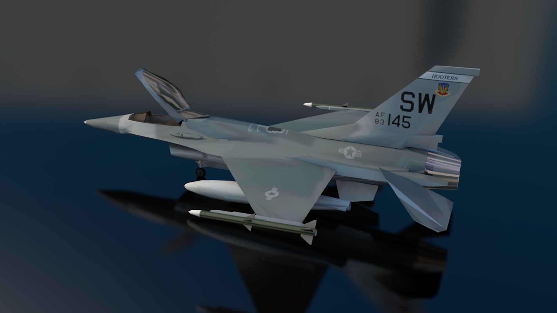 F-16c Fighting Falcon Aircraft 3D Model - TurboSquid 1491998