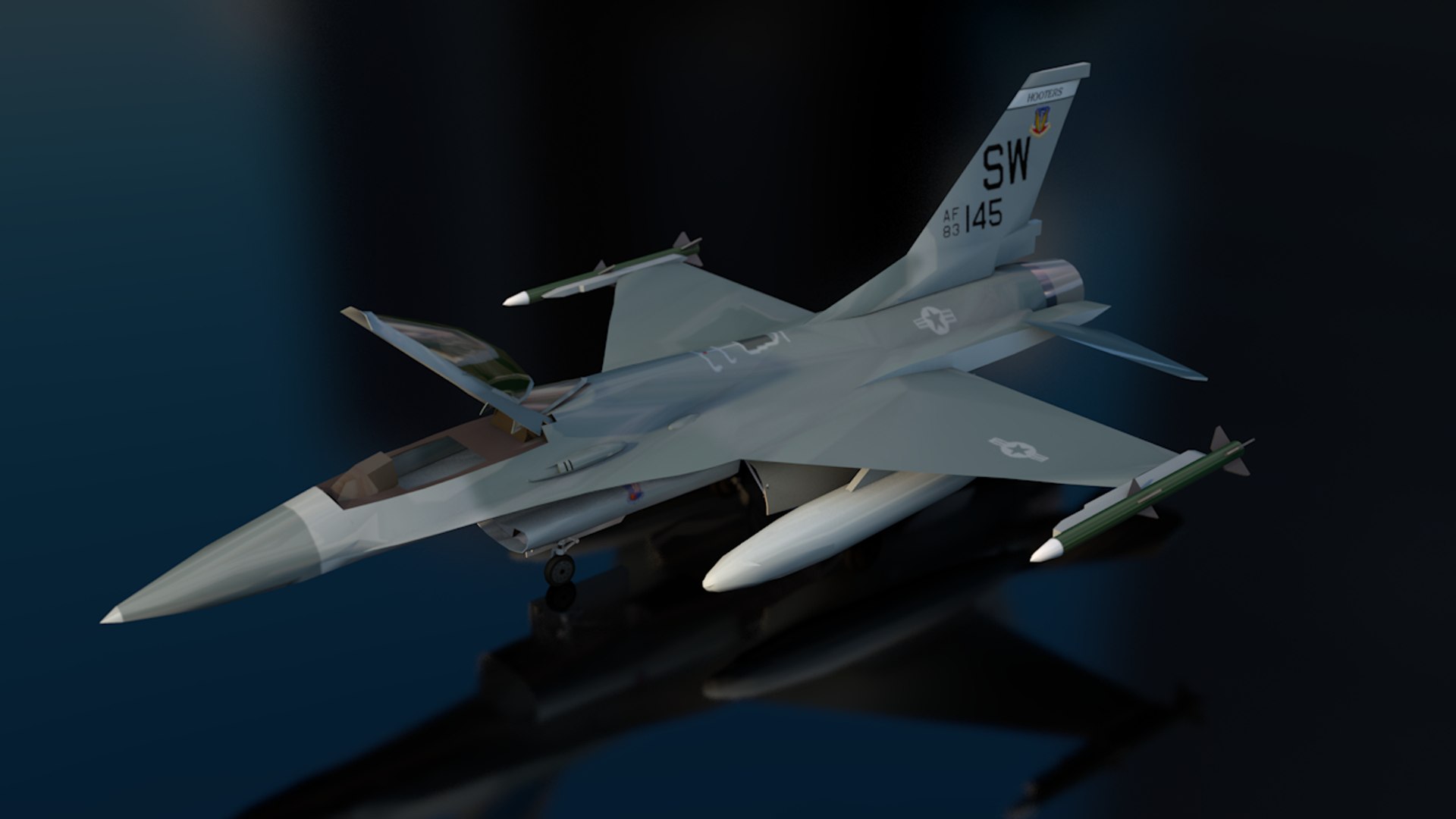 F-16c Fighting Falcon Aircraft 3D Model - TurboSquid 1491998