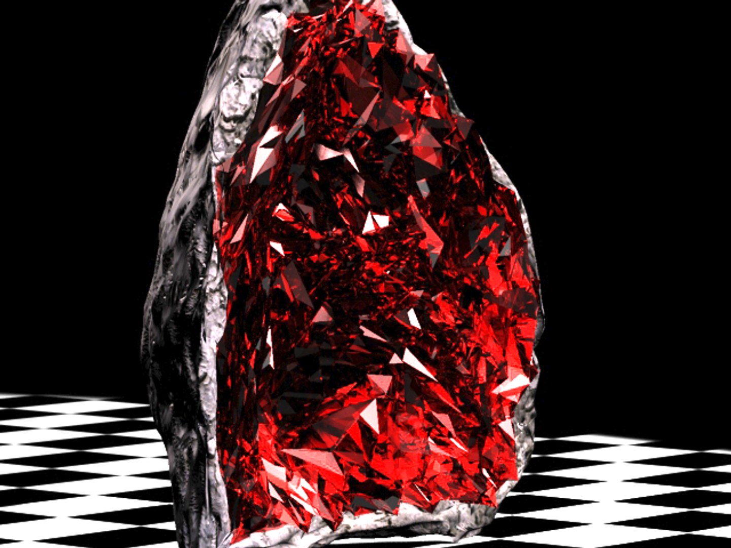 3d Geode Crystal Large Model