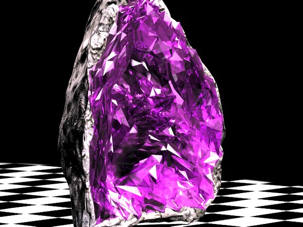 3d geode crystal large model