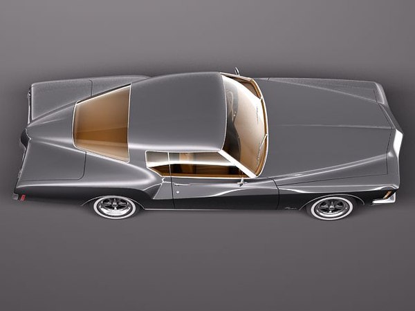 buick riviera gs 1971 3d model