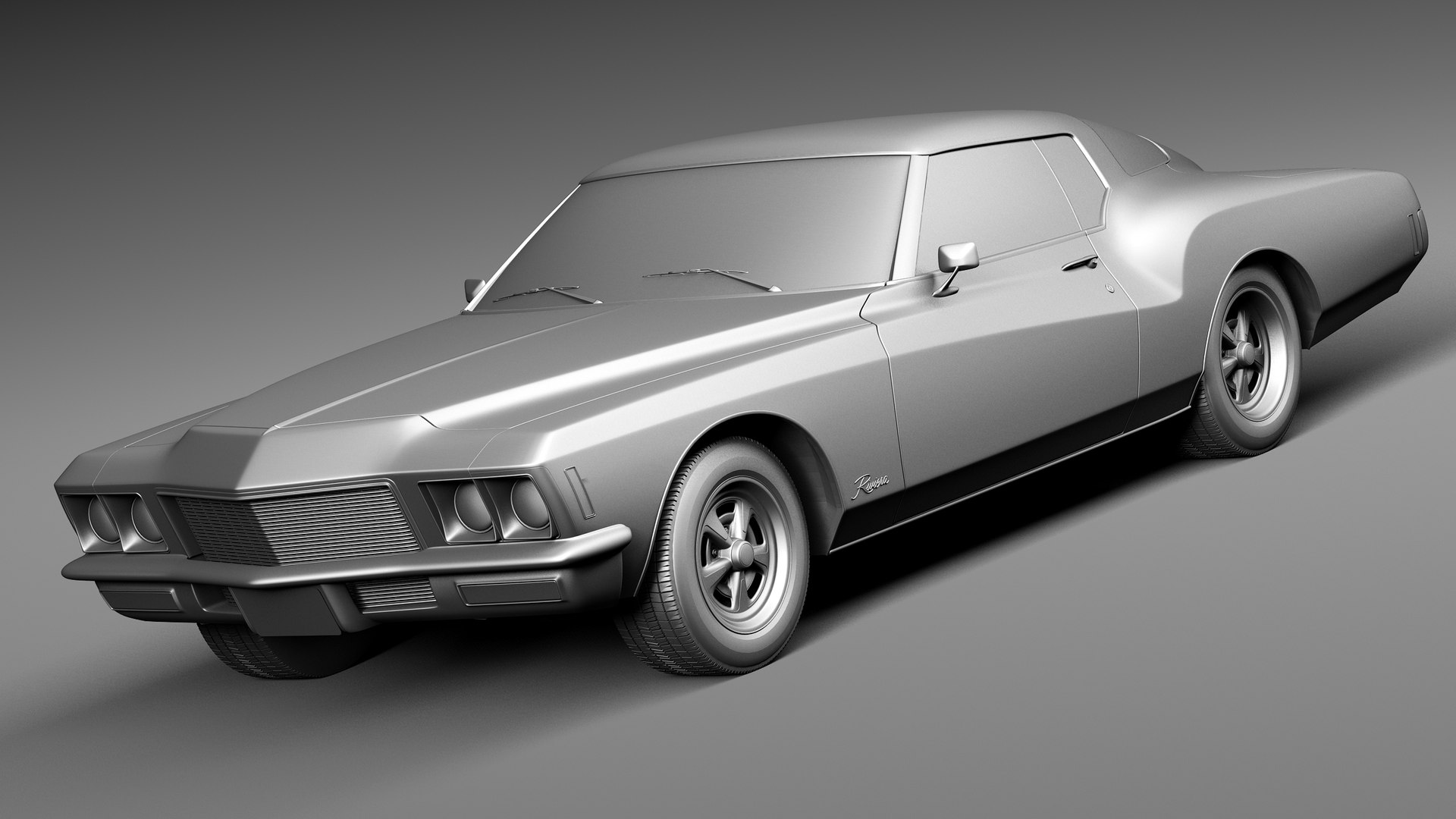 Buick Riviera Gs 1971 3d Model