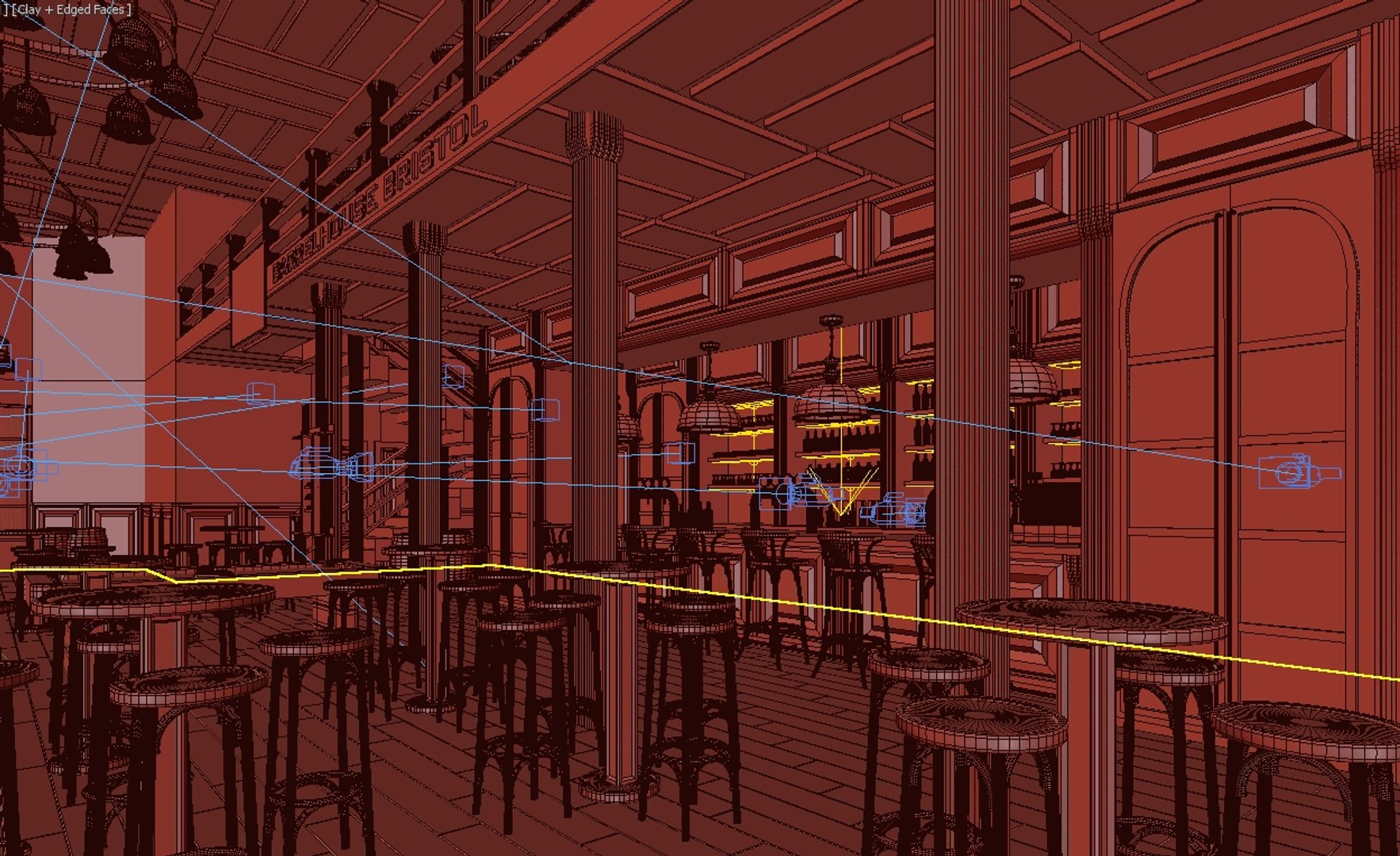 3D British Barrelhouse Pub Interior model - TurboSquid 2051632