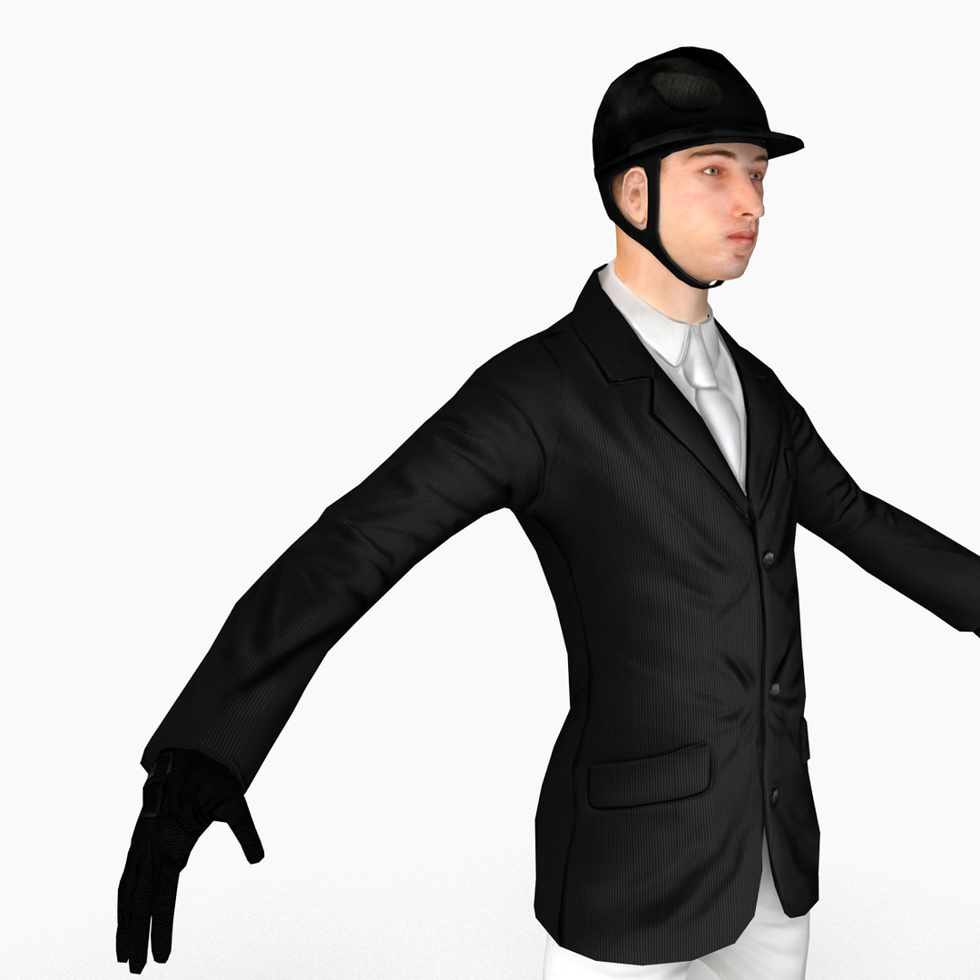 3d model horse rider