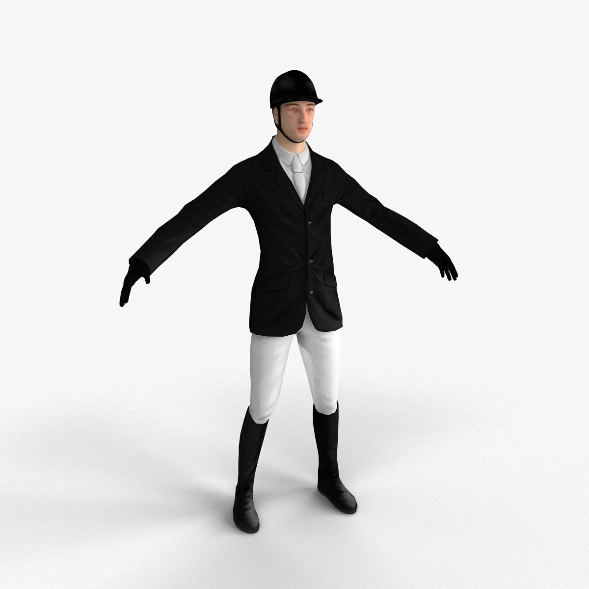 3d model horse rider