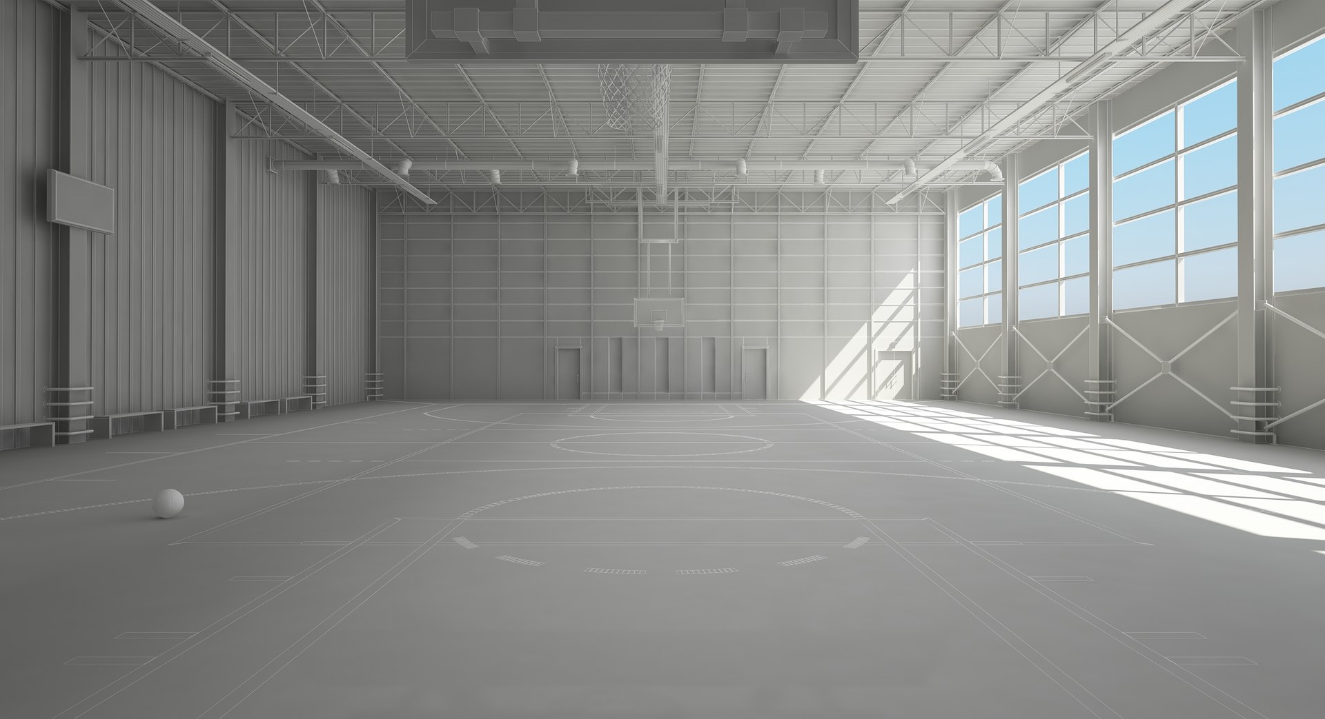 Basketball Court Model - TurboSquid 1380735