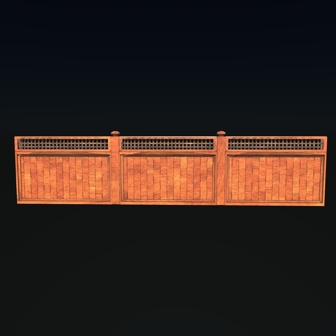 Wood Fence 3D Model 3D Model - TurboSquid 2363058