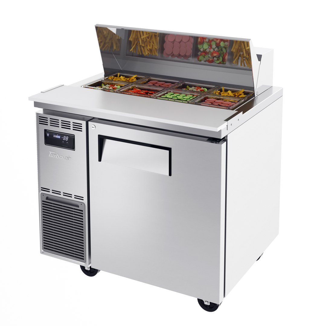 3D Salad Prep Table Turbo Air Model - TurboSquid 2101080