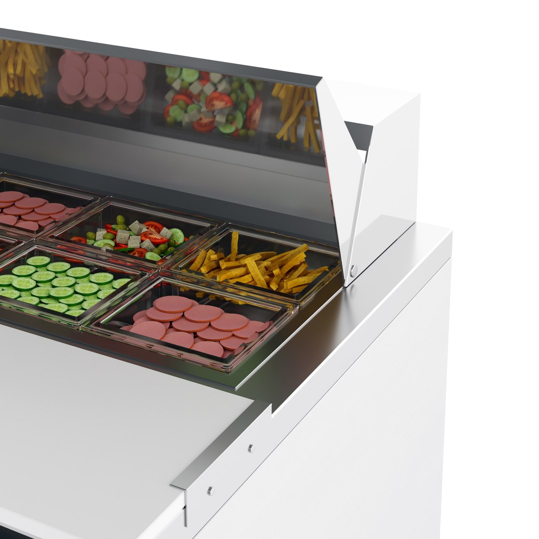 3D Salad Prep Table Turbo Air Model - TurboSquid 2101080