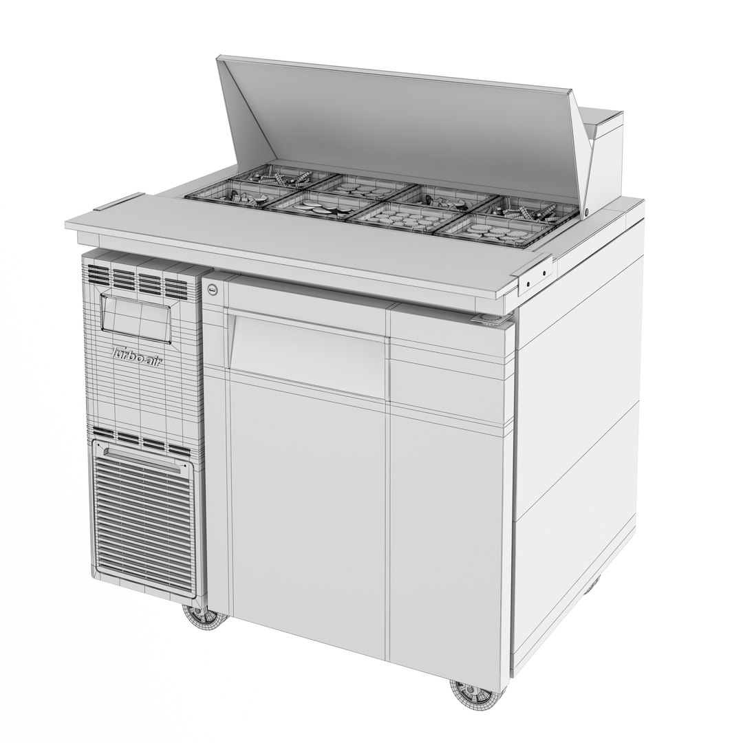 3D Salad Prep Table Turbo air model - TurboSquid 2101080