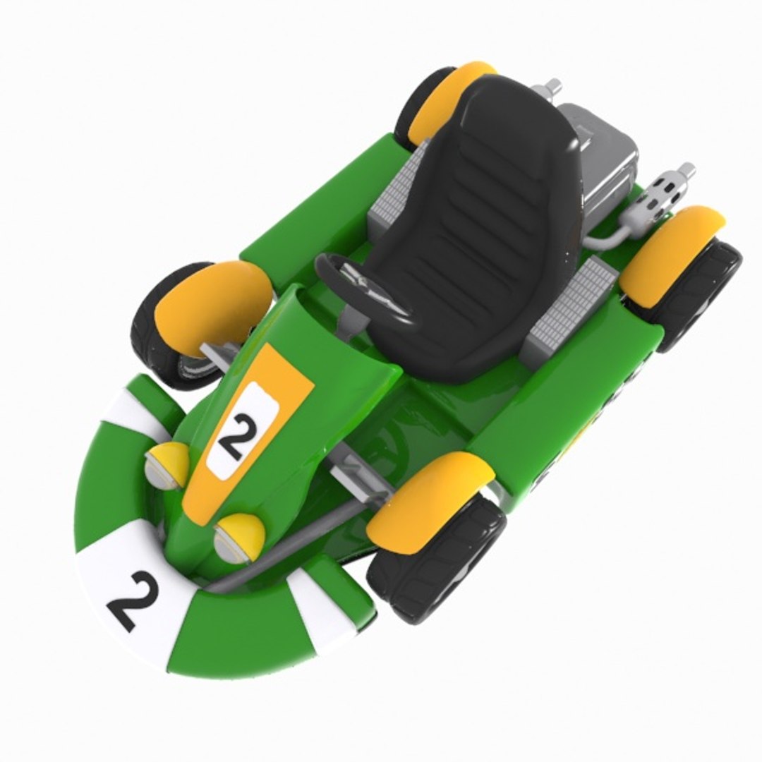 3D Model Cartoon Racing Car - TurboSquid 1288278