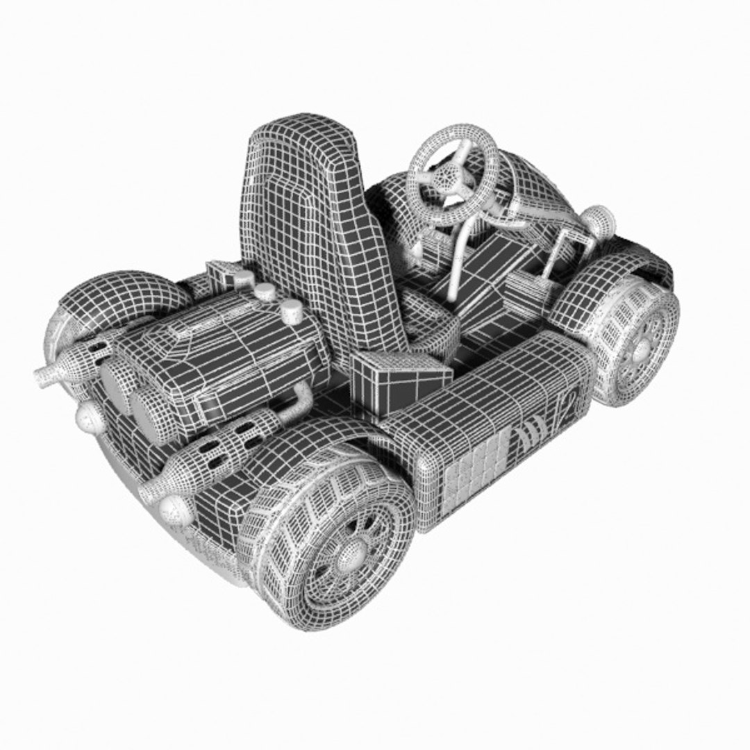 3D Model Cartoon Racing Car - TurboSquid 1288278