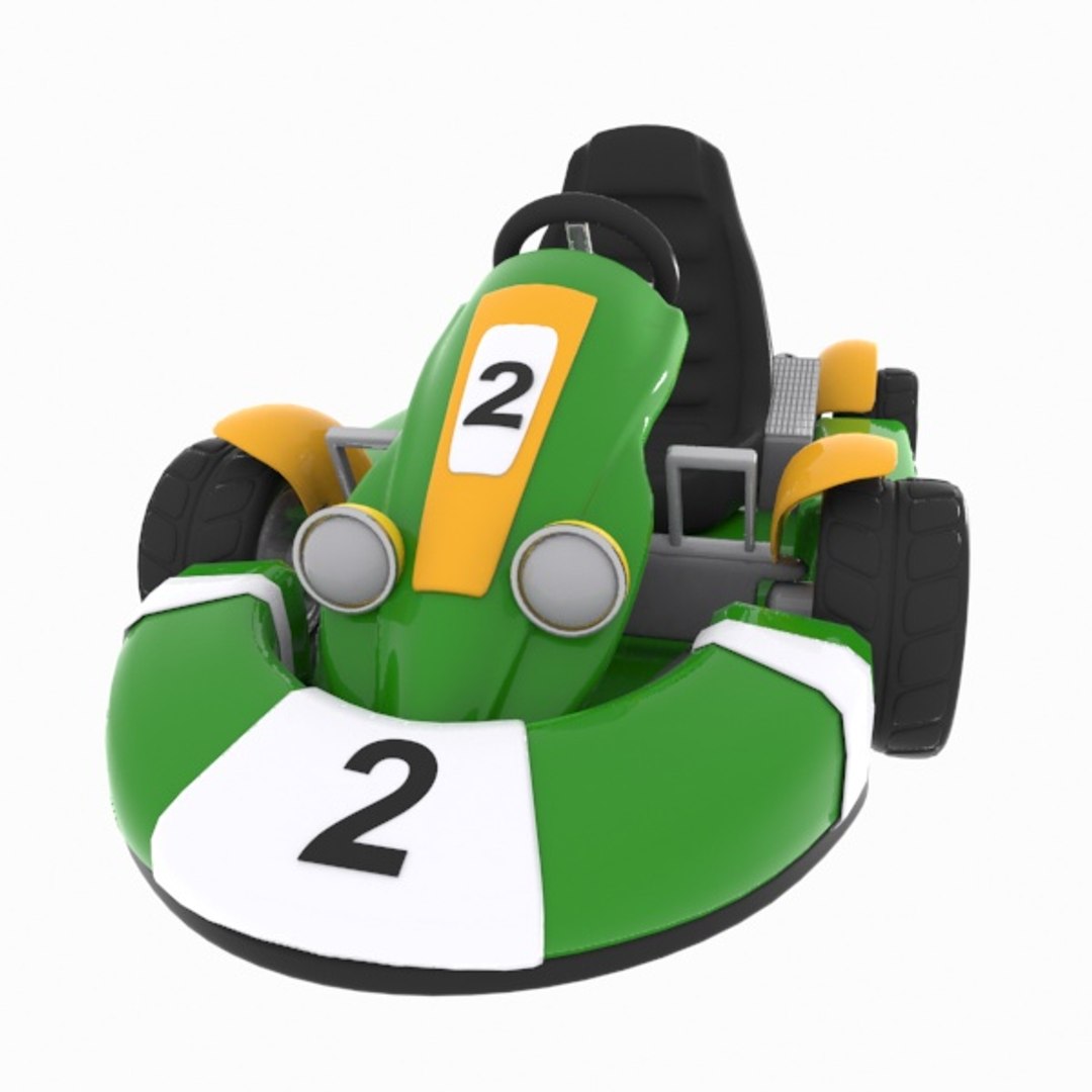 3D Model Cartoon Racing Car - TurboSquid 1288278